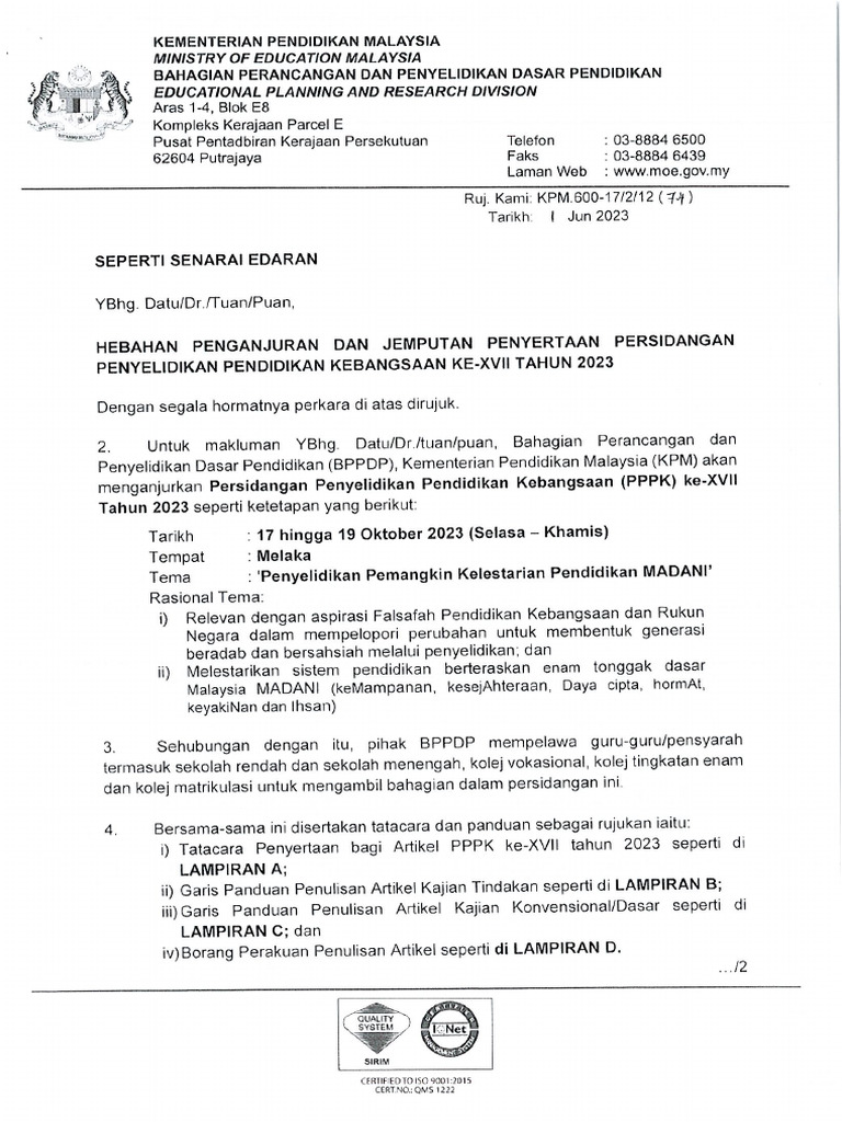 Lampiran C4.4.2-HEBAHAN PENGANJURAN DAN JEMPUTAN PENYERTAAN PERSIDANGAN ...