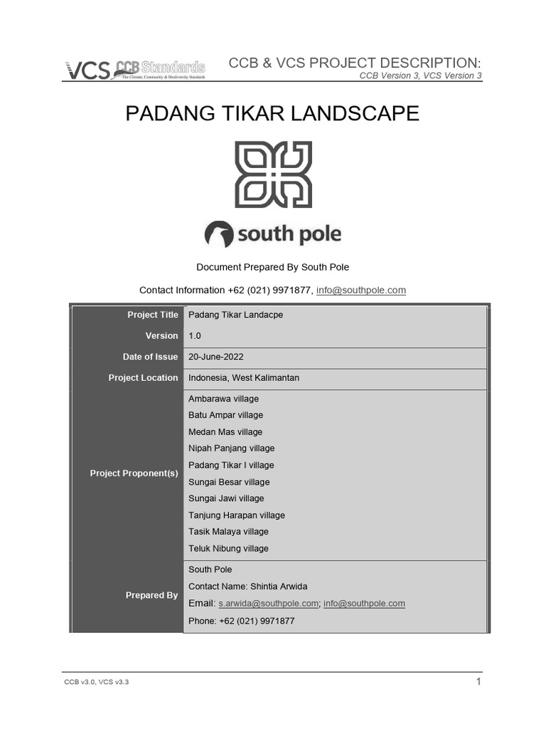 Padang Tikar PDD VCS CCB | PDF | Soil | Deforestation