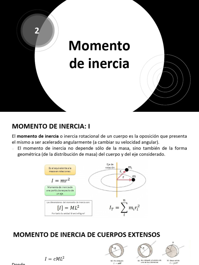 4.2 Momento de Inercia | PDF