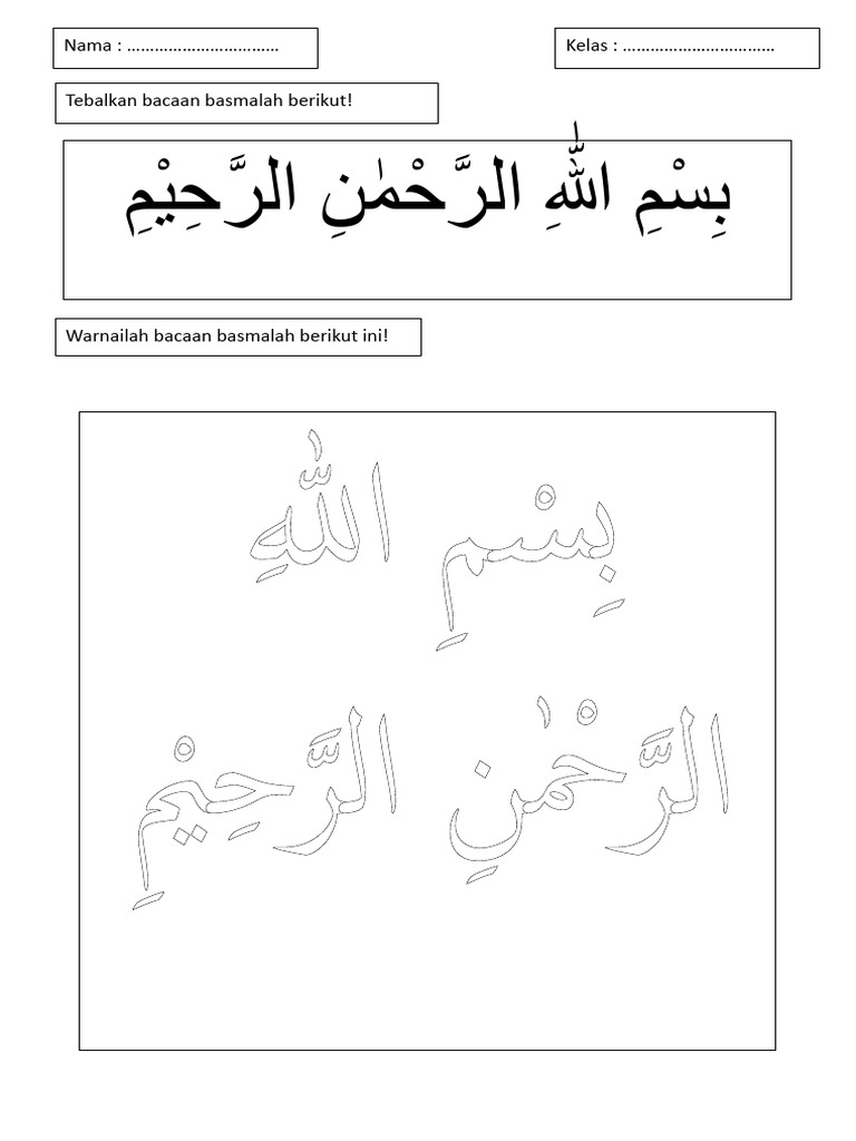 Menebalkan Dan Mewarnai Taawud | PDF