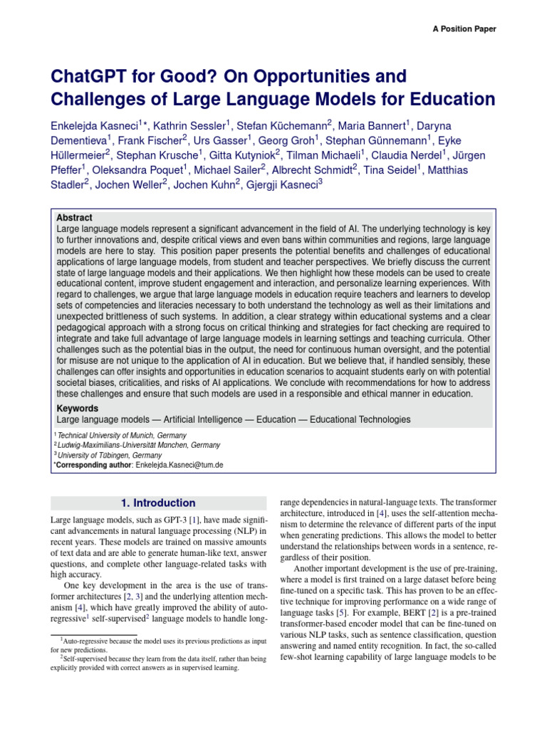 ChatGPT For Good v3 | PDF | Teachers | Learning