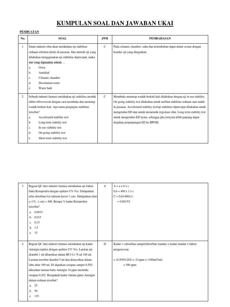 Kumpulan Soal Dan Jawaban Ukai-1-8 | PDF | Sains & Matematika
