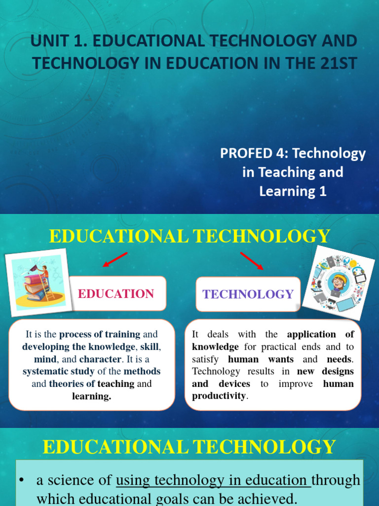 UNIT 1 Educational Technology PPT LECTURE | PDF | Educational Technology | Learning