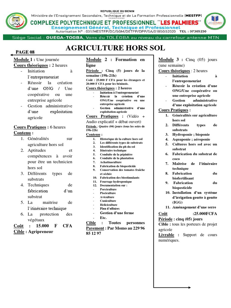 Agriculture Hors Sol | PDF | Hydroponie | Agriculture