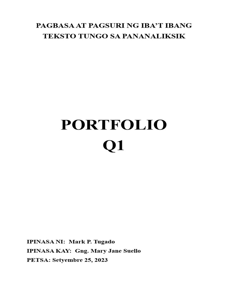 Tekstong Impormatib | PDF