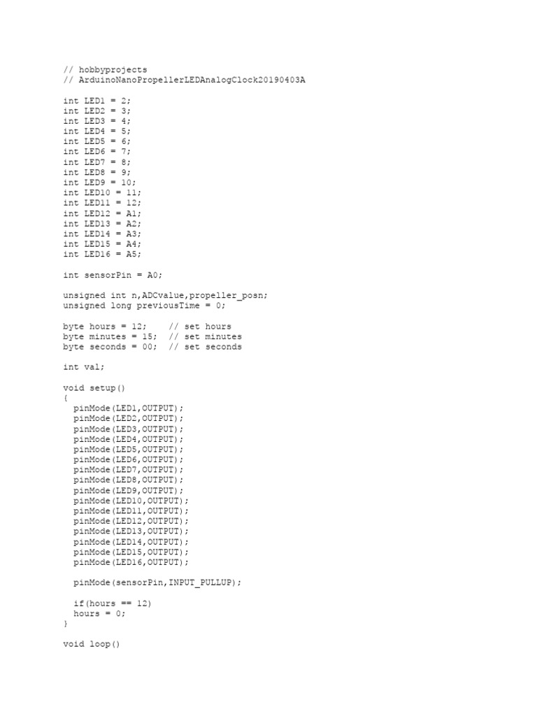 Arduino Nano Propeller Ledanalog Clock 20190403 A Pdf