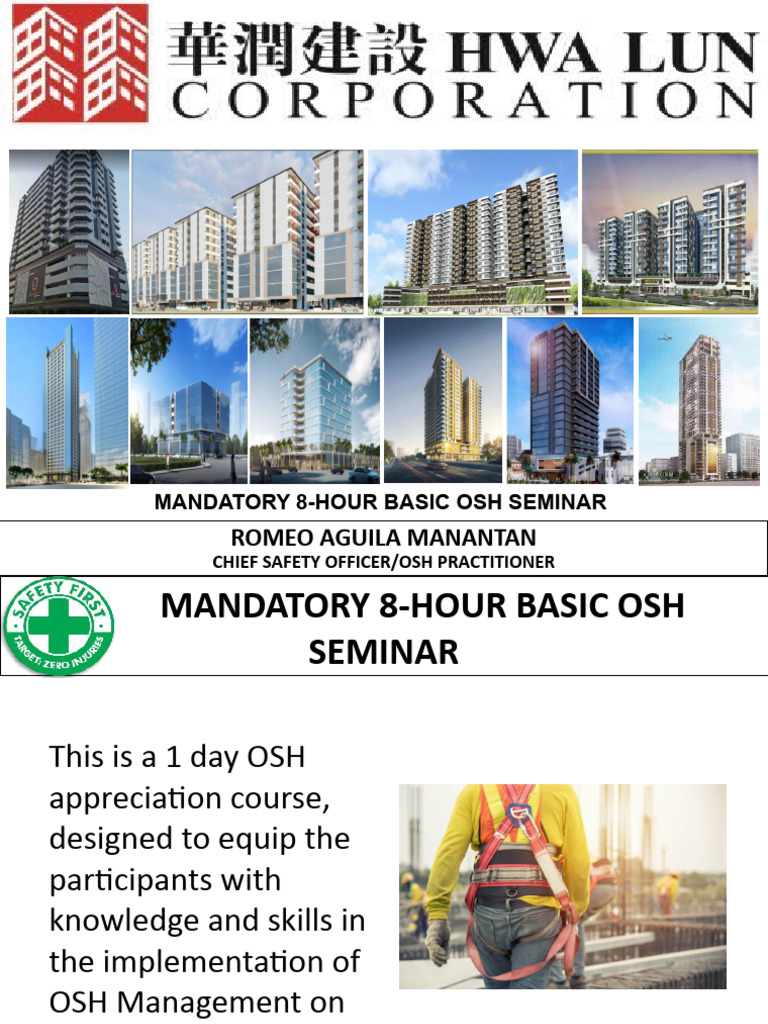 Mod 001 Overview To Osh (Participant Rev0) . | PDF | Occupational ...
