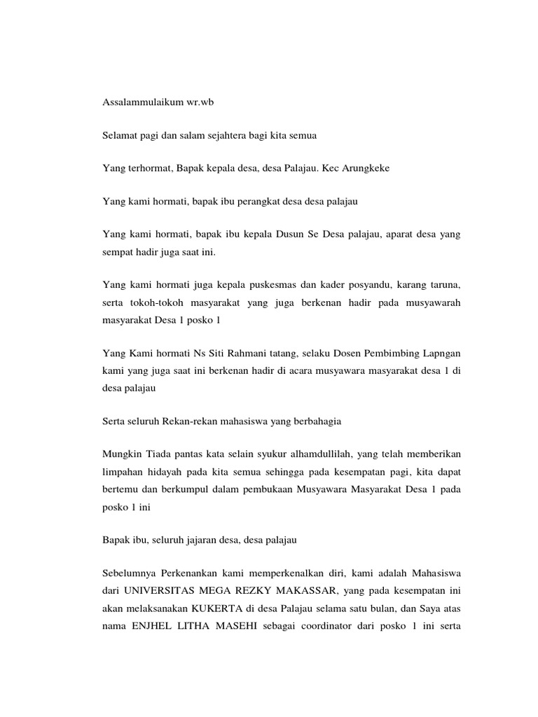 Sambutan Koordinator | PDF