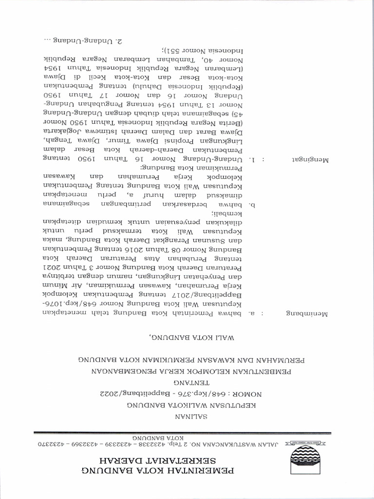 SK Pokja PKP Kota Bandung 2022 | PDF