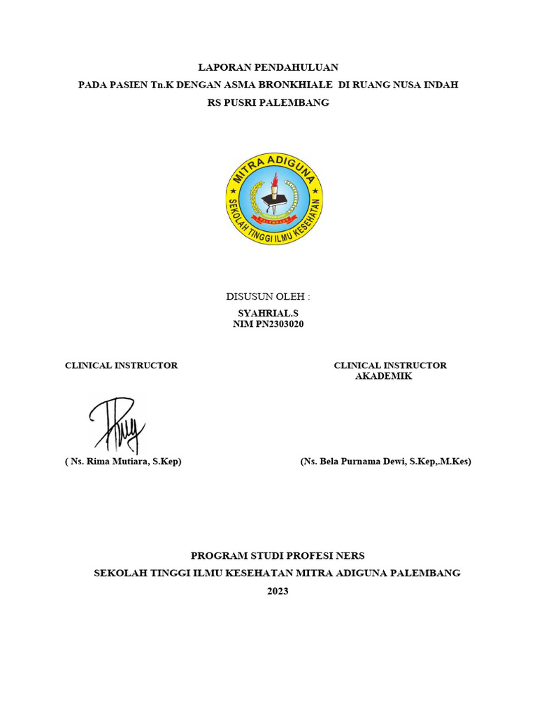 LP & LK 1.ASMA - Syahrial | PDF