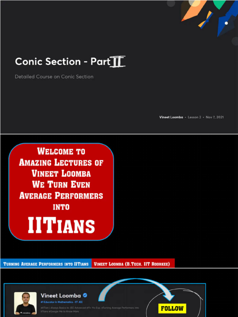 Conic Section - Part I With Anno 1636570692140 | PDF