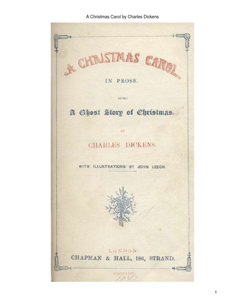 A Christmas Carol by Charles Dickens | PDF | Jacob Marley | A Christmas ...