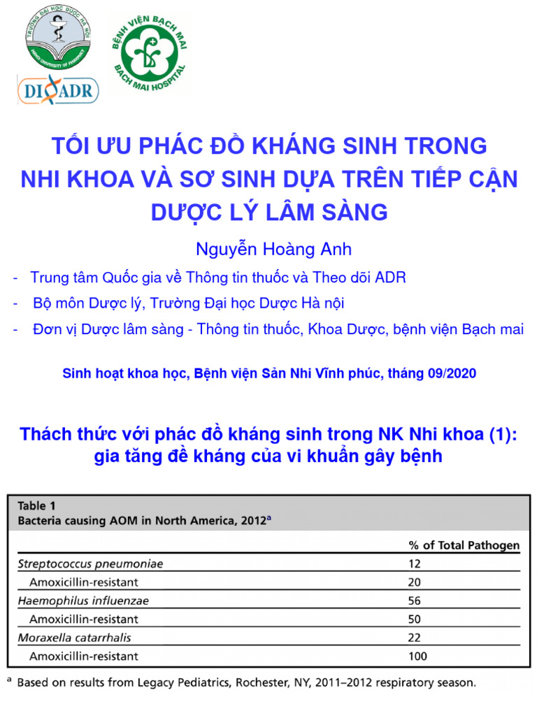 Toi Uu Phac Do Khang Sinh - TS Hoang Anh - Dhyd Ha Noi | PDF