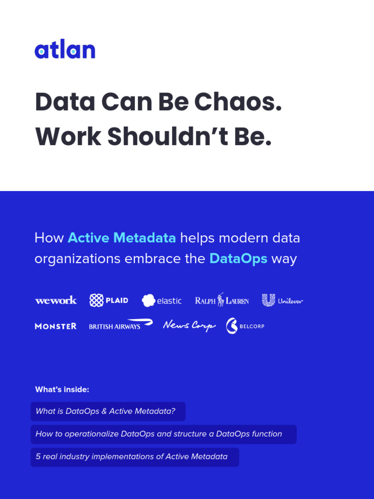 Atlan - Data Management Report | PDF | Metadata | Data