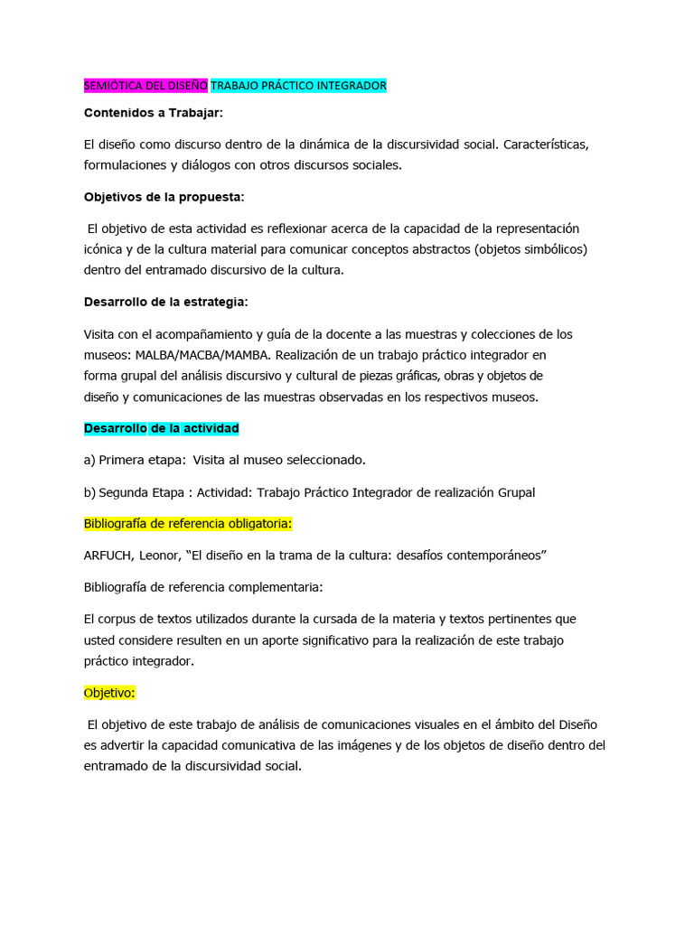 Semiótica Del Diseño Trabajo Práctico Integrador - TT - 2C 2023 | PDF ...