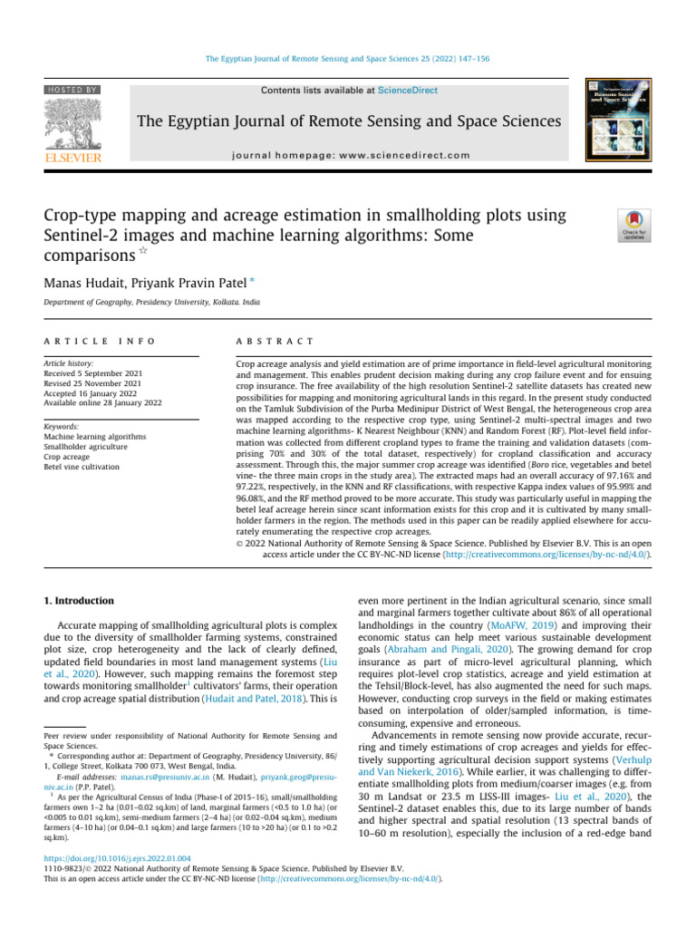 1 s2.0 S1110982322000059 Main | PDF | Statistical Classification ...