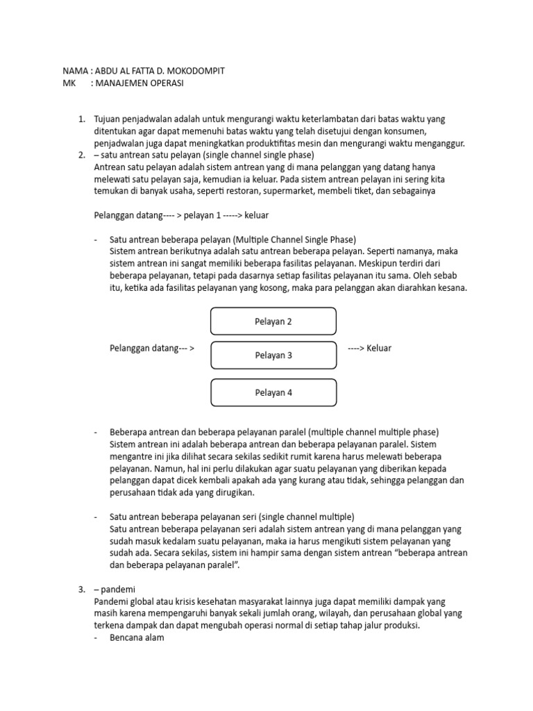 Tugas Manajemen Operasi | PDF