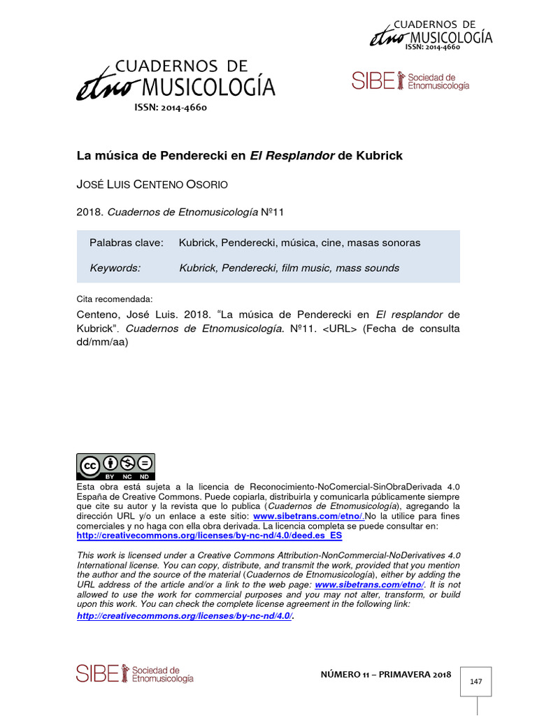 Música de Penderecki en El Resplandor | PDF | Arte | Libros para ...