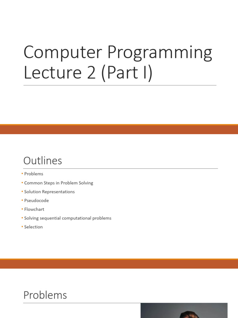 Computer Programing Lecture 2 Pdf Computer Programming Algorithms