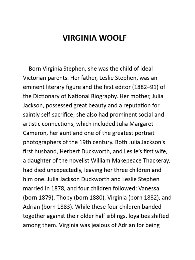 Virginia Wolf | PDF | Bloomsbury Group | Virginia Woolf