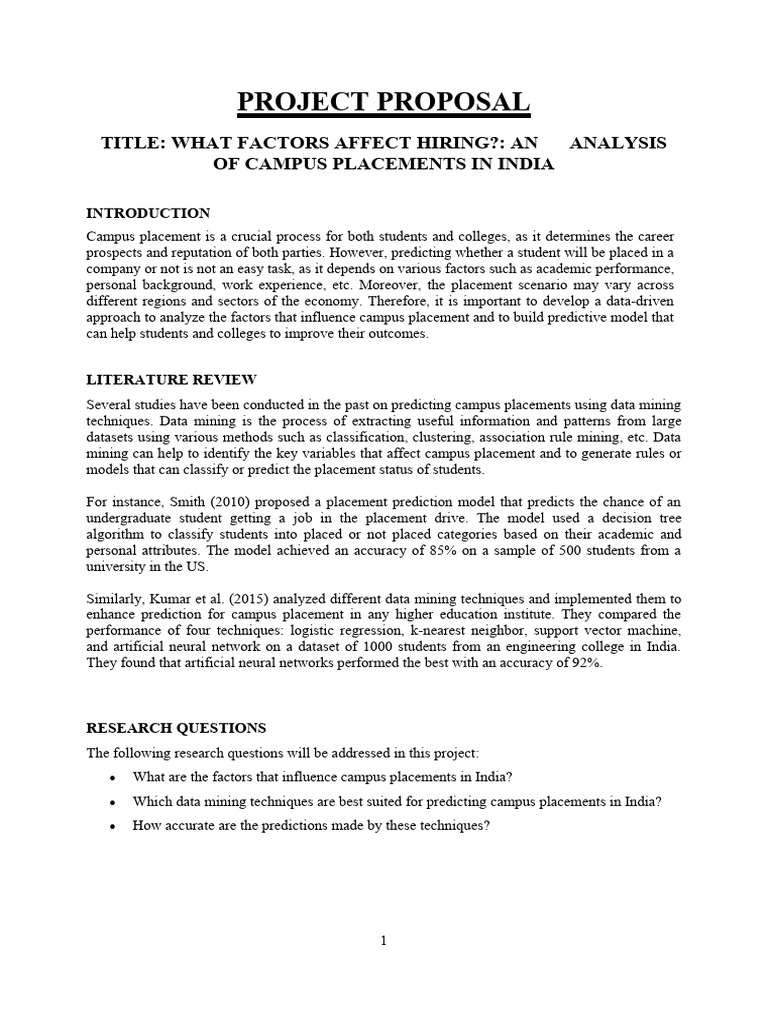 Data Mining Project Proposal | PDF | Data Mining | Data Analysis