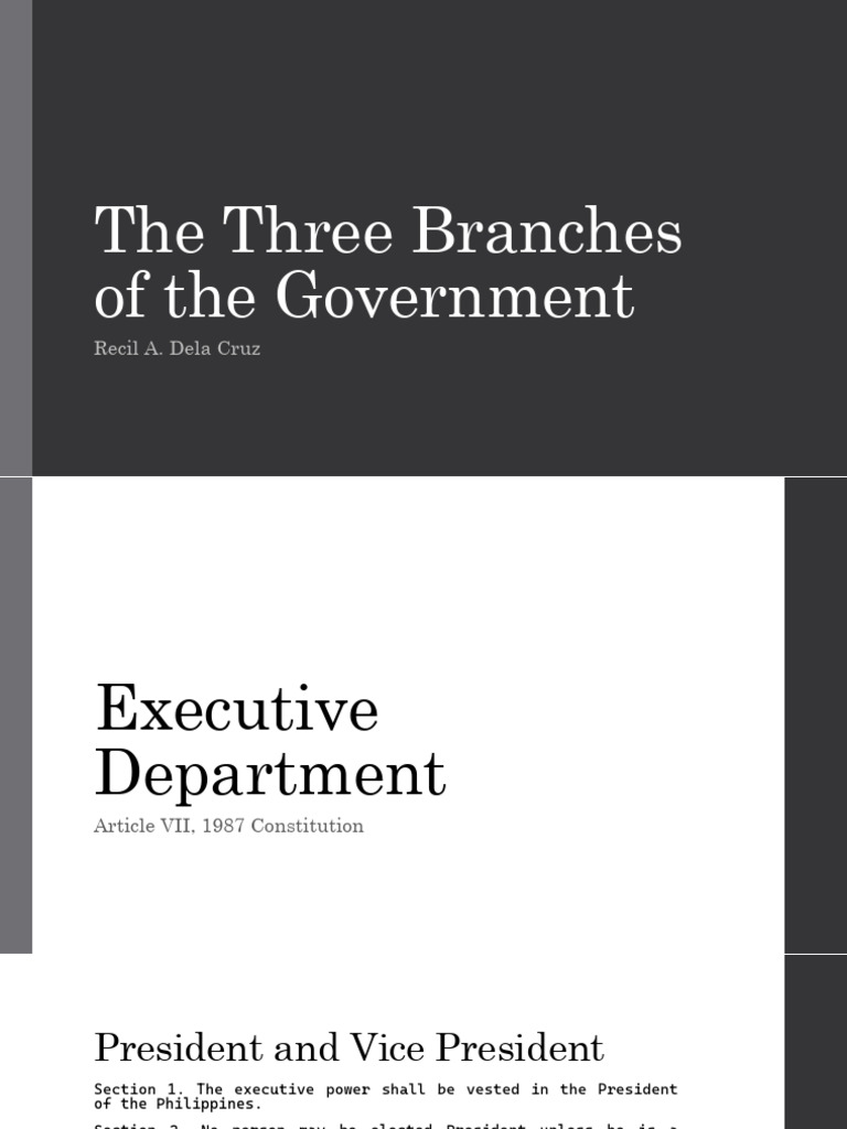 Executive Department | PDF | Presidents Of The United States | American ...