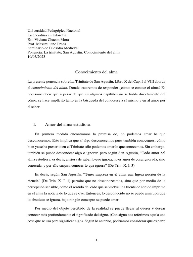 Conocimiento del alma | PDF | Amor | Conocimiento