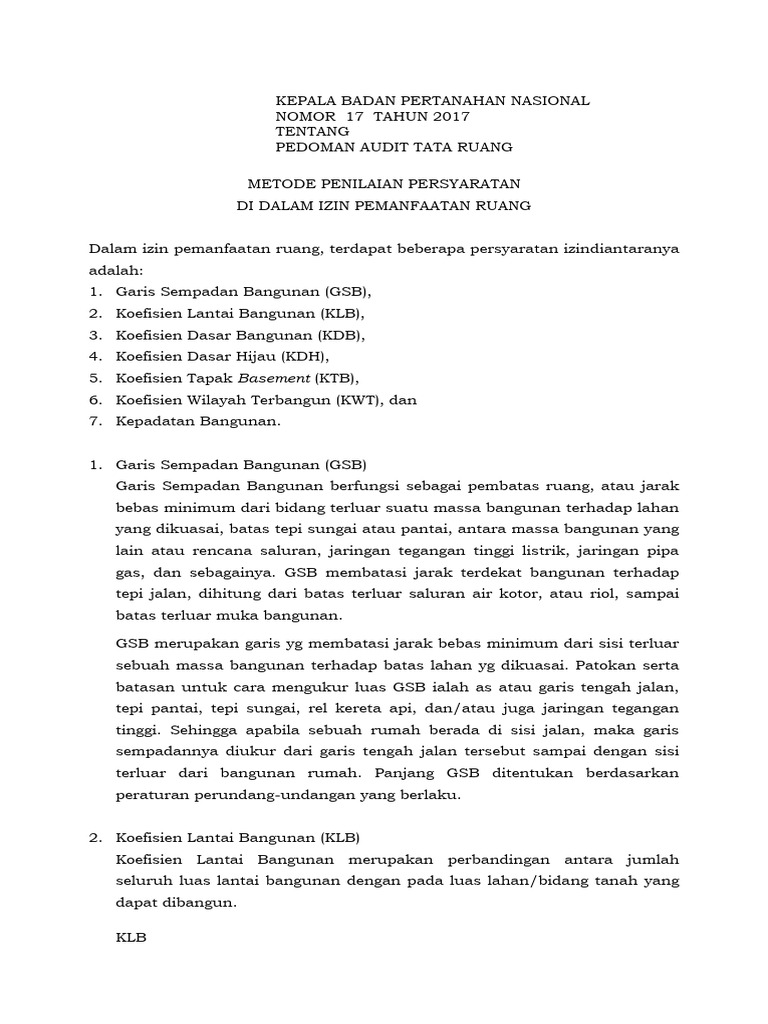 2d. Peraturan Hitung KDB | PDF