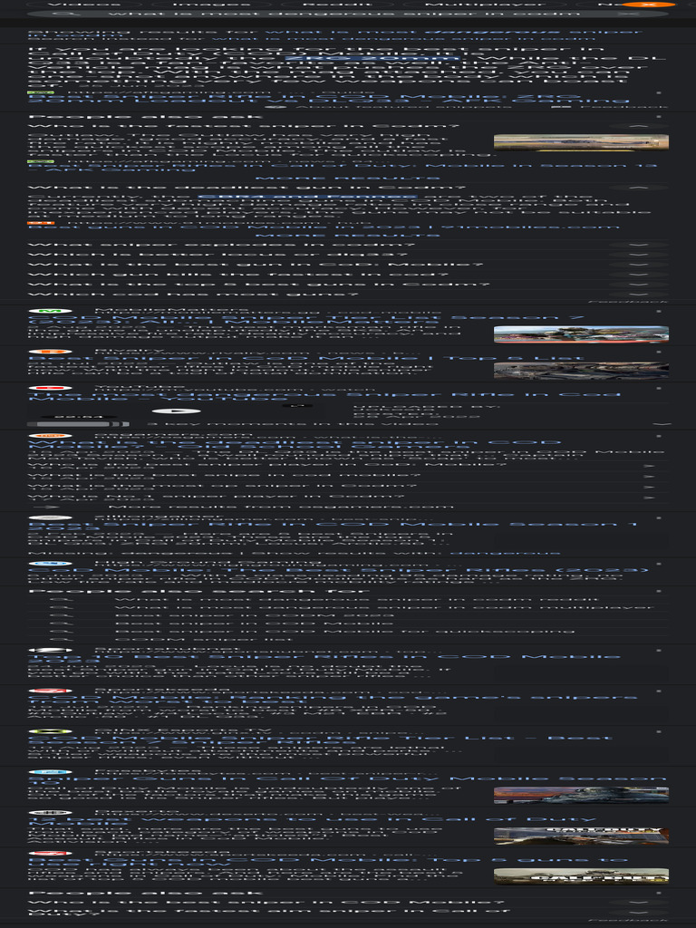 What Is Most Dengerous Sniper in Codm - Google Se | PDF | Sniper ...