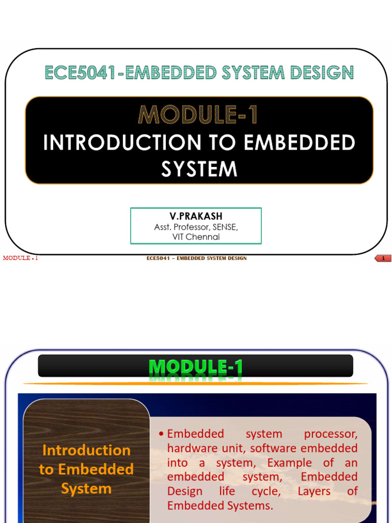 V.Prakash: Asst. Professor, SENSE, VIT Chennai | PDF | Embedded System ...