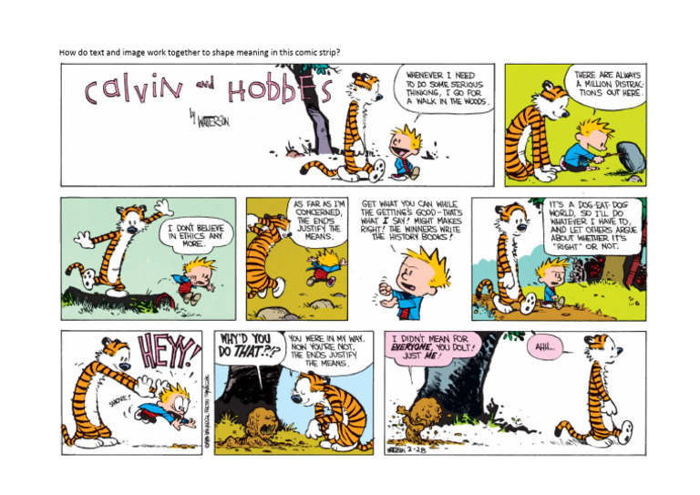 Calvin and Hobbes Cartoon | PDF