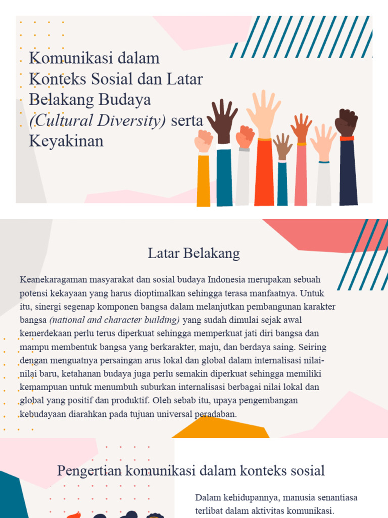 Komunikasi Dalam Konteks Sosial Dan Latar Belakang Budaya (Cultural ...