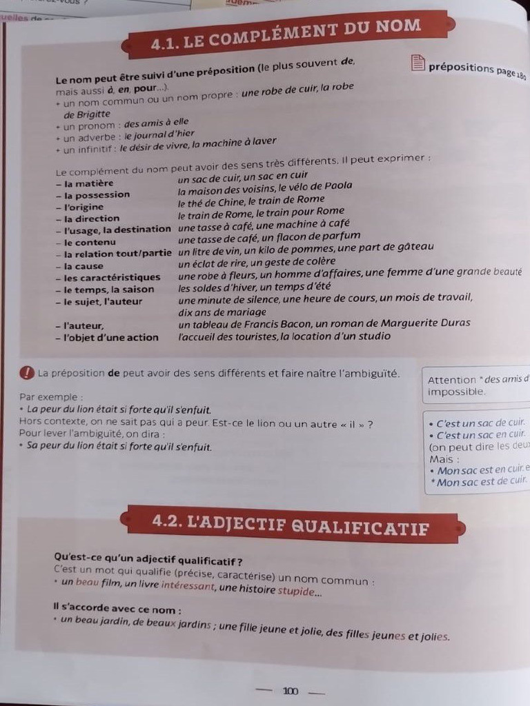 Grammaire Intermediaire Du Francais Et Exercices | PDF