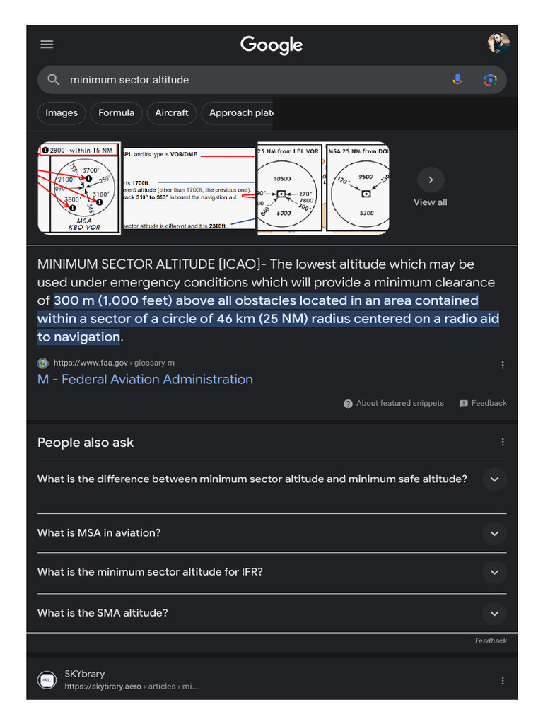 Understanding Minimum Sector Altitude | PDF | Instrument Flight Rules ...
