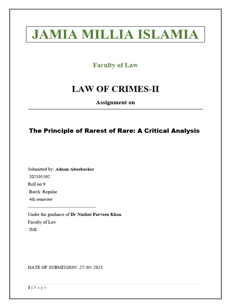 Ipc Assi 2 | PDF | Capital Punishment | Government