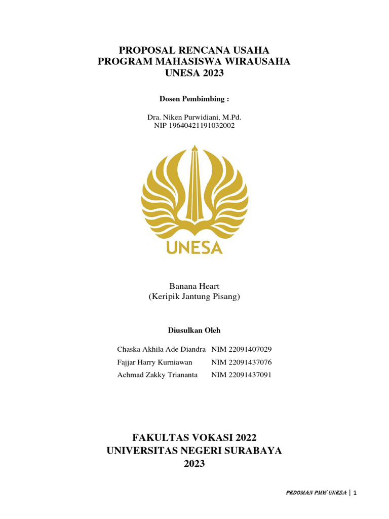 PROPOSAL PMW Banana Heart FIXXX | PDF