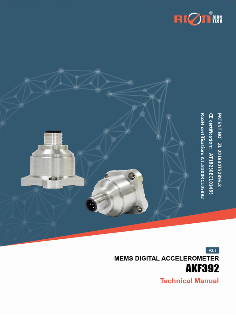 Akf392 Mems Digital Accelerometer | PDF | Inertial Navigation System | Accelerometer