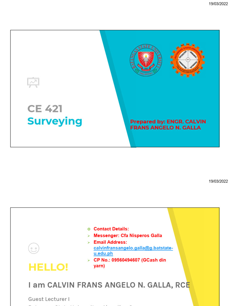 Surveying Reviewer | PDF | Surveying | Science