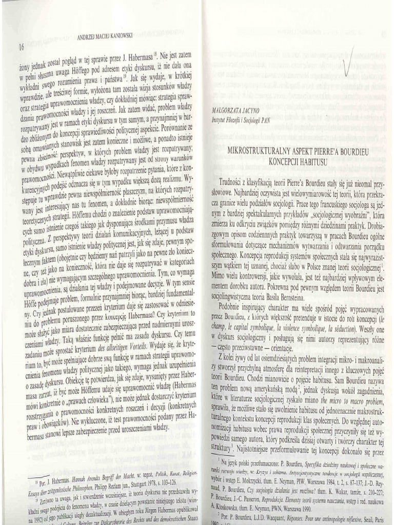 Małgorzata Jacyno - Mikrostrukturalny Aspekt Pierre'a Bourdieu ...