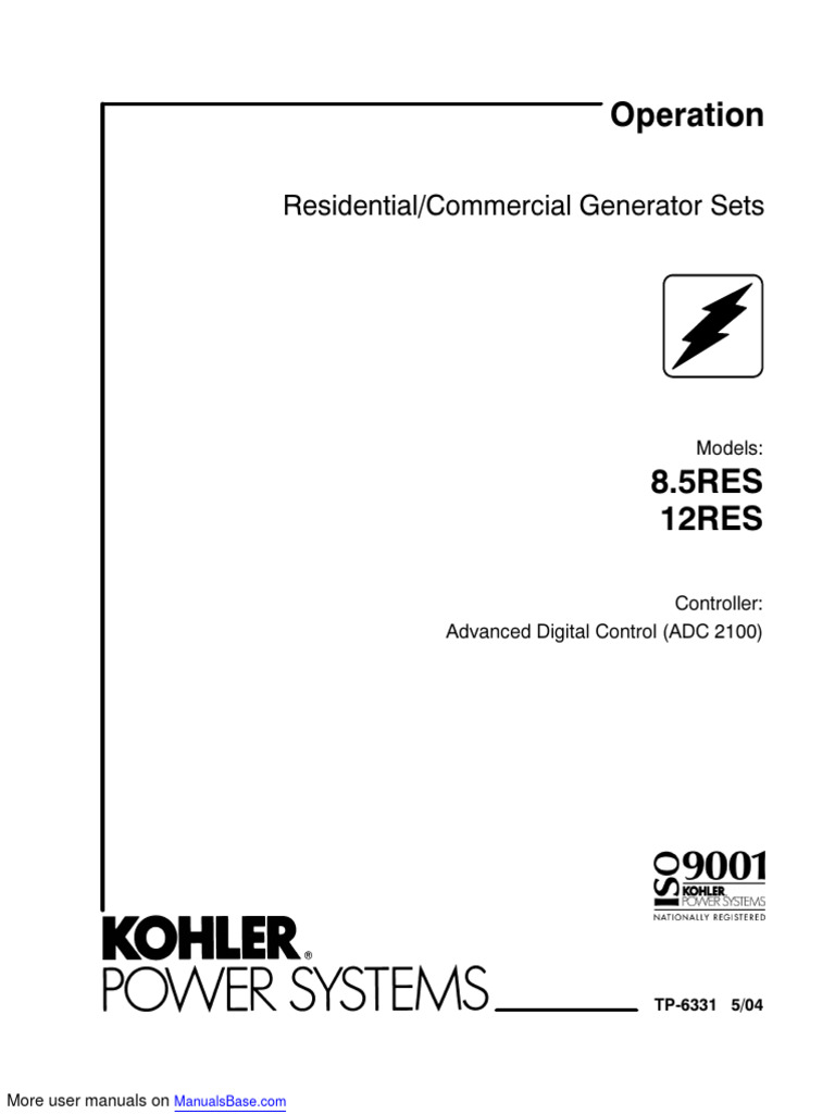 Generator Set Operation Manual | PDF | Electrostatic Discharge ...