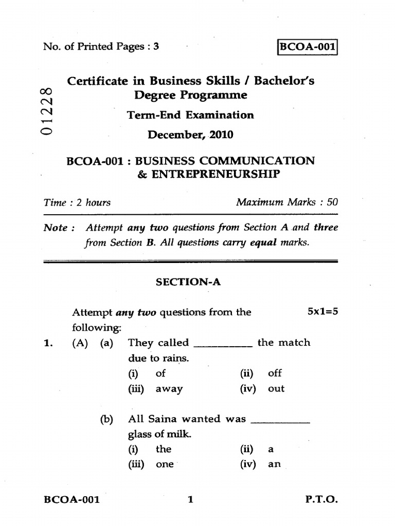 Bcoa 001 | PDF Bcoa 001 | PDF