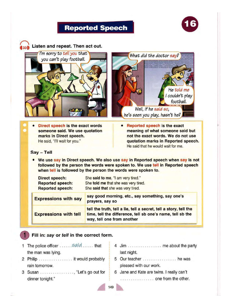 LM3 - Reported Speech | PDF