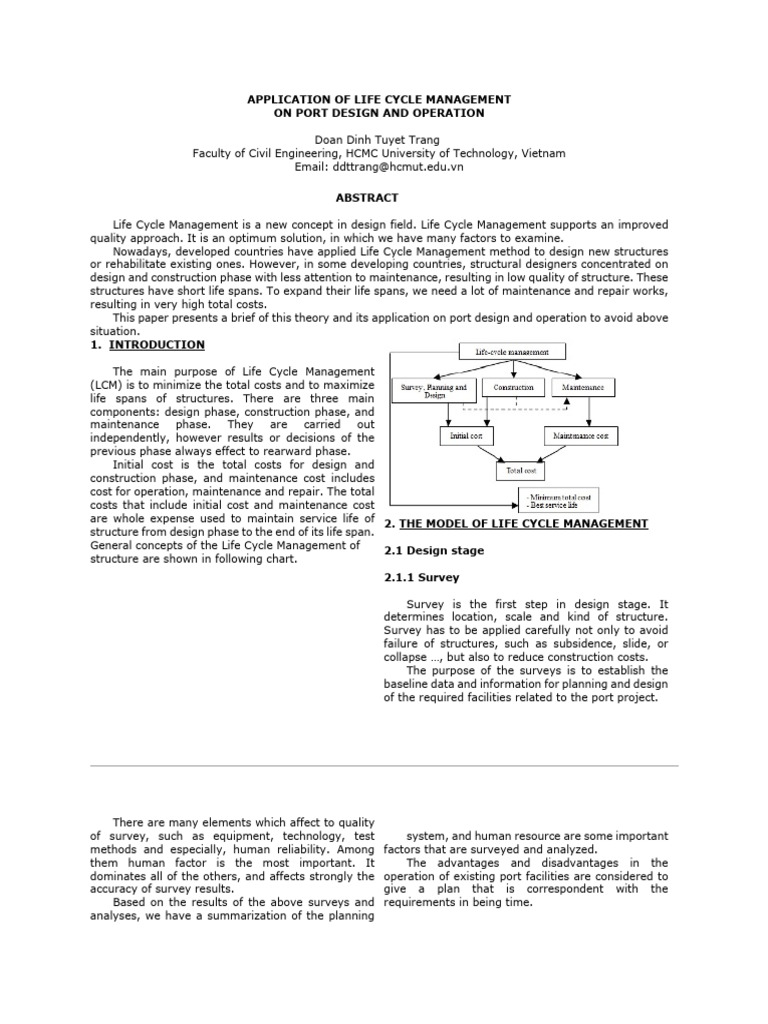 Application of Life Circle Management On Port Design and Operation ...