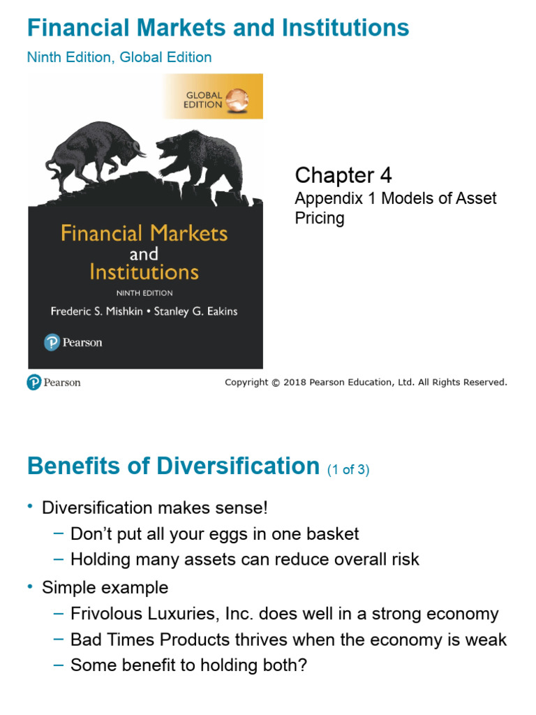 Mishkin FMI9ge PPT C04 A1 | PDF | Diversification (Finance) | Beta (Finance)