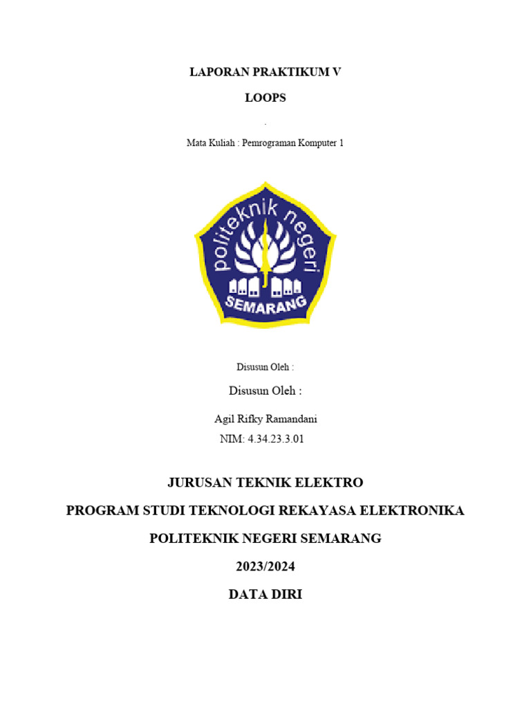 Laporan Praktikum Loops | PDF | Komputer
