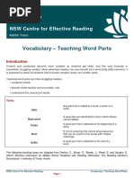 Word Parts: Prefixes, Suffixes, Roots | PDF