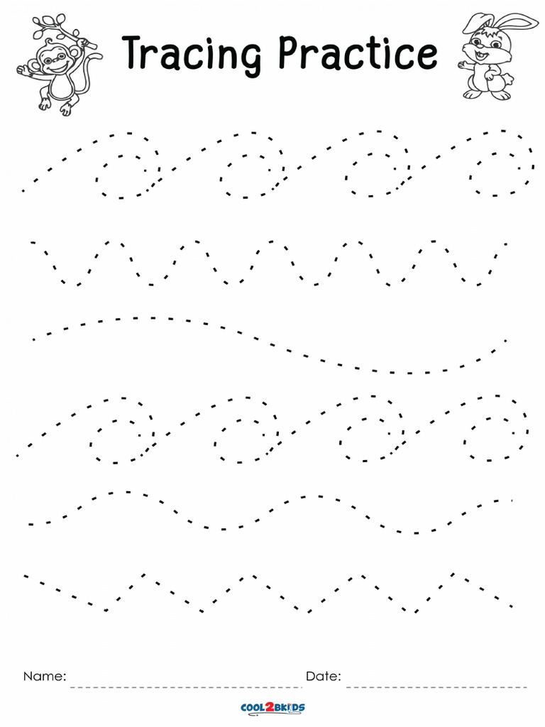 Free Line Tracing Worksheets for Preschoolers | PDF