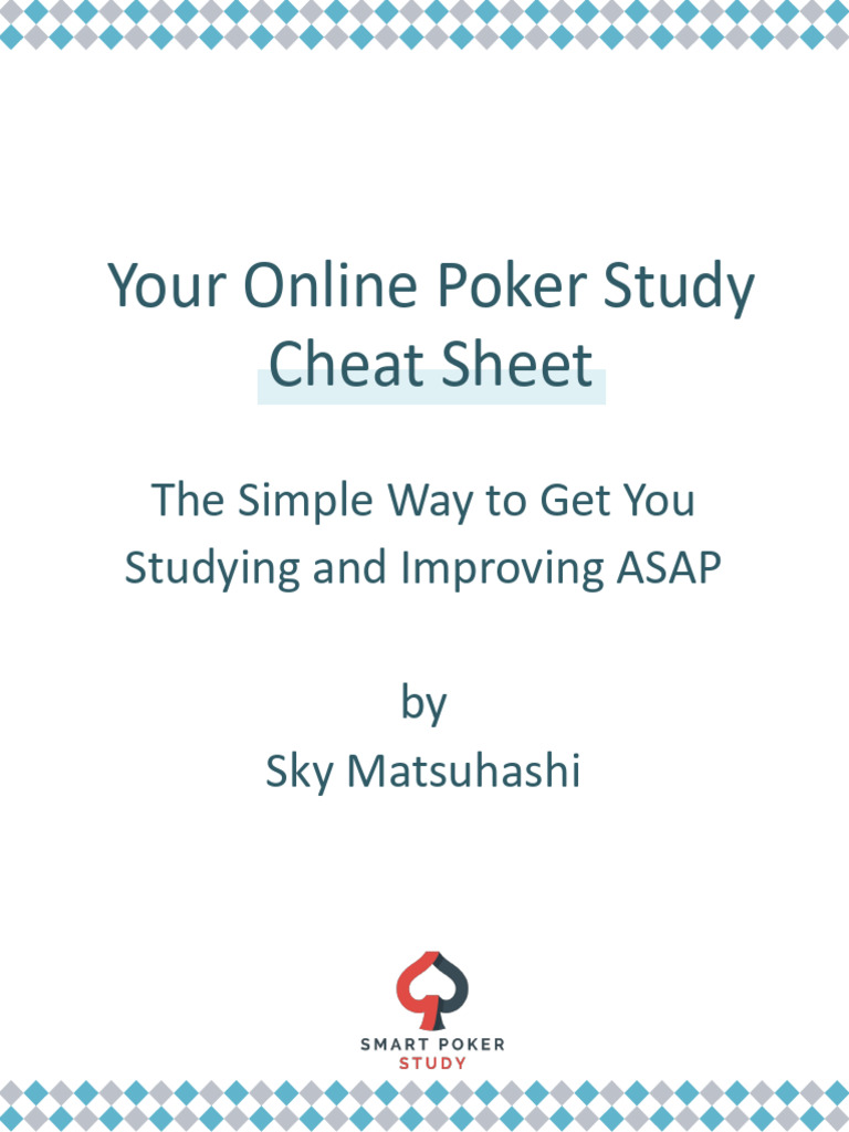 Poker Study Cheat Sheet | PDF