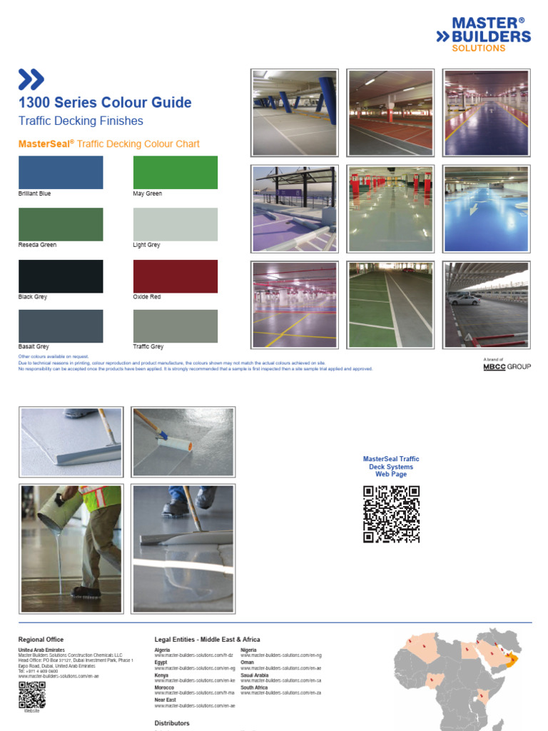 Masterseal Traffic 1300 Series Colour Chart | Download Free PDF | Arab ...