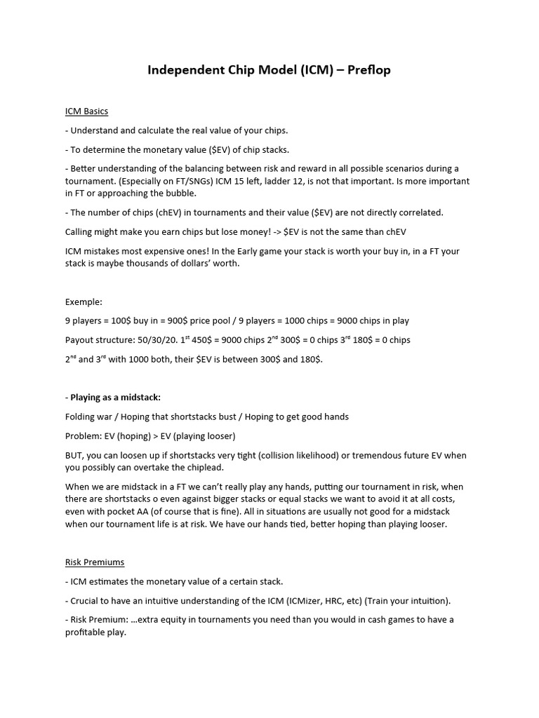 ICM Preflop | PDF | Computers | History
